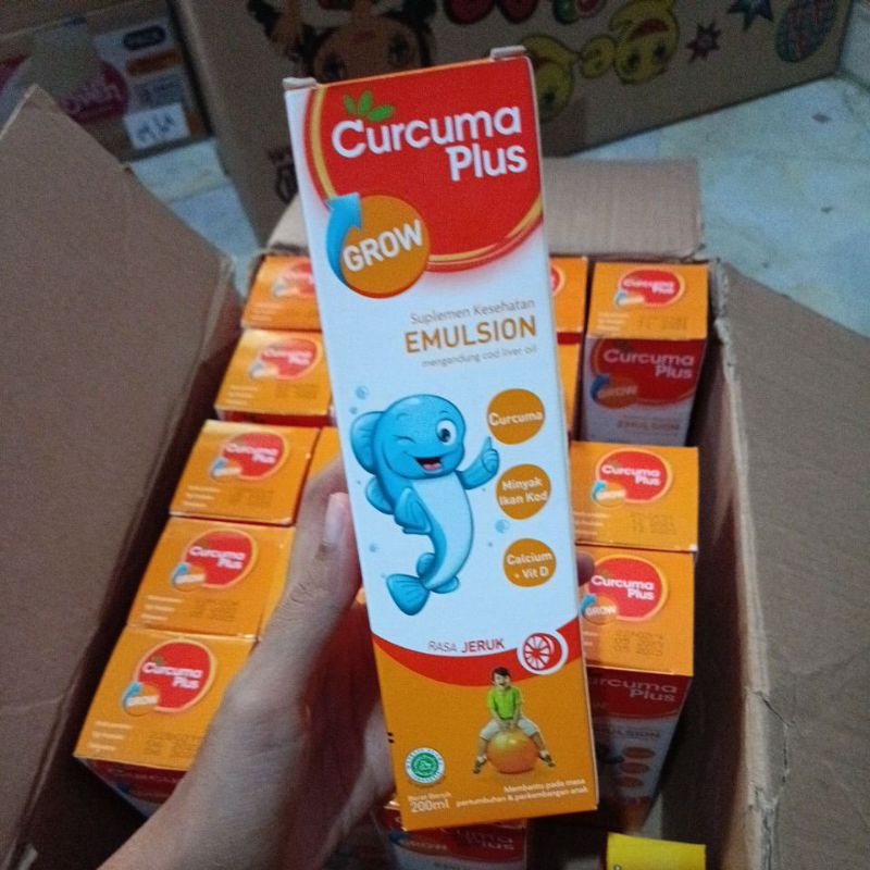 Jual CURCUMA PLUS GROW EMULSION JERUK 200ML EXP 2025 | Shopee Indonesia