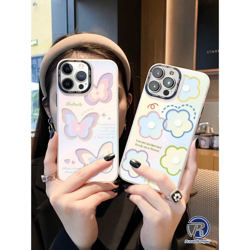 Jual SS854 SILICONE CASE CASING IMD FLOWER HOLOGRAM POLYCARBONATE FOR SAMSUNG A17 A07 A26 A36 ...