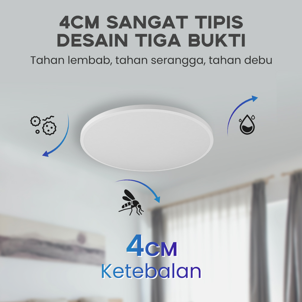 Jual HAN RIVER 3Warna Lampu Led Plafon Rumah Ceiling 48W 36W 20W Lampu ...