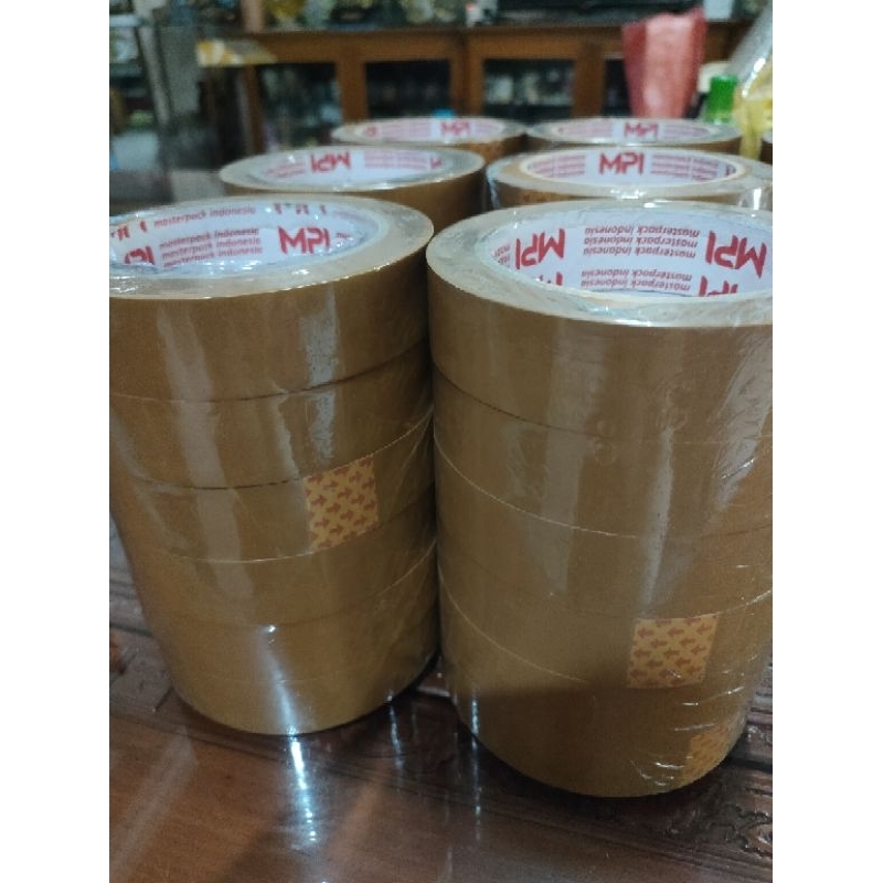 Jual Lakban cokelat MPI 24 mm × 100 yard × 45 mikron eceran satuan ...