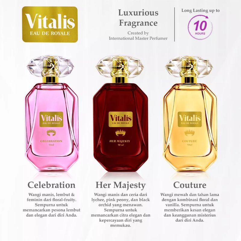 Jual VITALIS parfum/ vitalis eau de cologne/ vitalis sparkle / vitalis ...