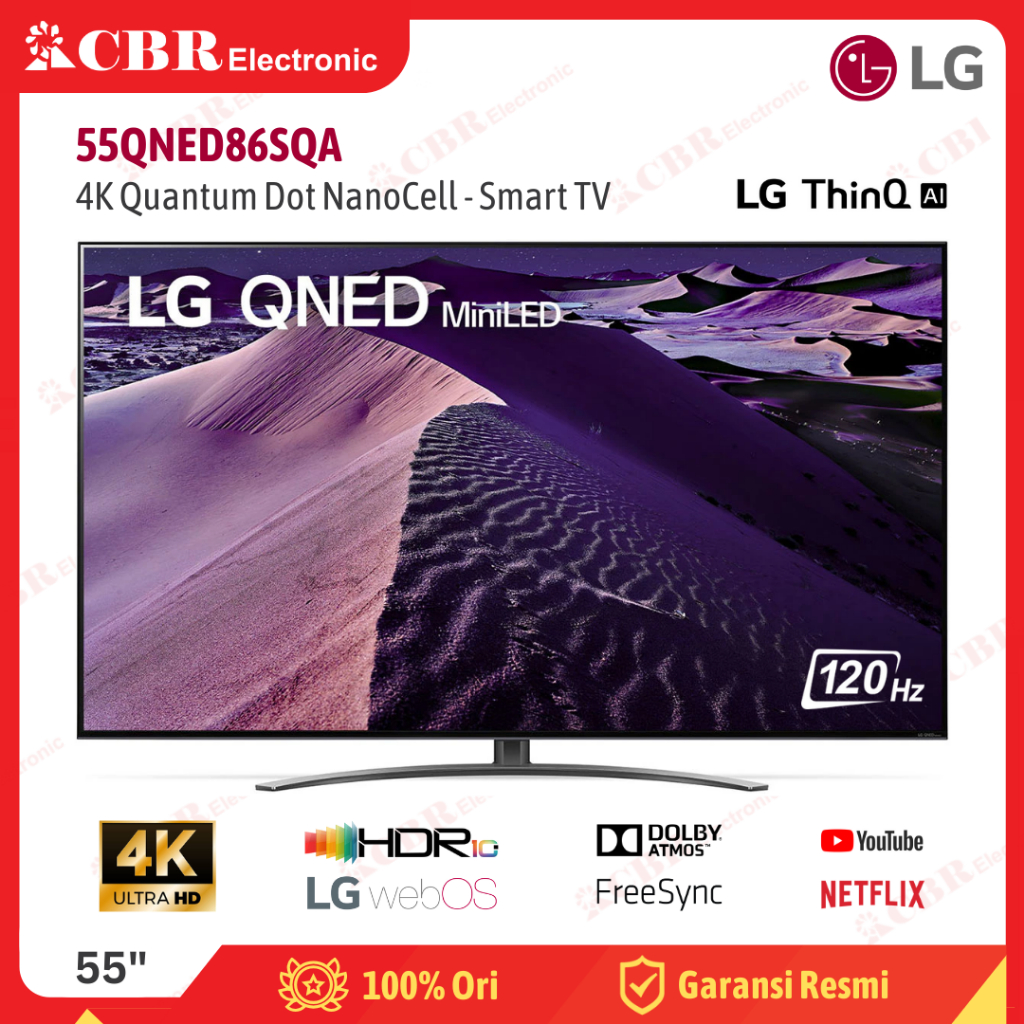Jual TV LG 55 Inch LED 55QNED86SQA (4K Quantum Dot NanoCell-Smart TV ...