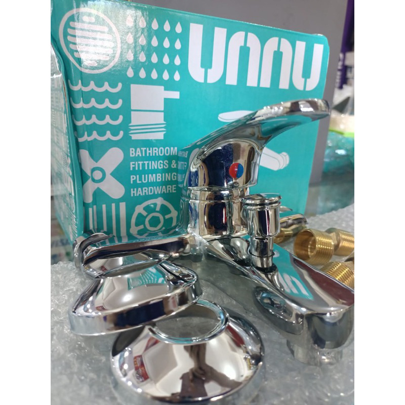 Jual Kran Mixer Panas Dingin UNNU MXT01 1/2” Kran Bathup Hot Cold ...