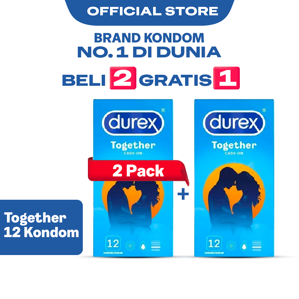 Jual Durex Together 12s x 3pack - Kondom Extra Aman Pelumas Pria | Shopee Indonesia