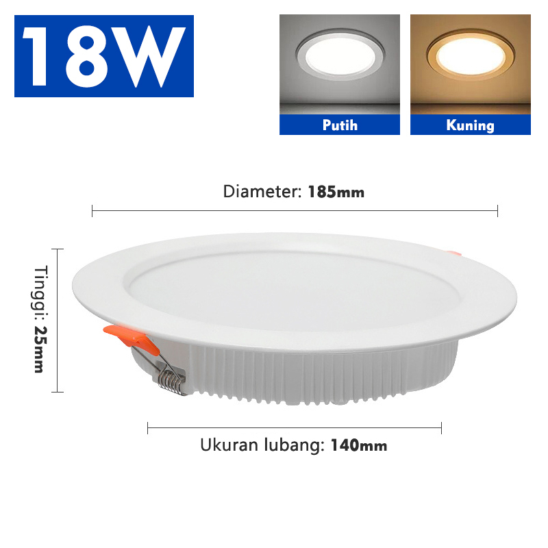 Jual Hakamitsu LED Downlight Inbow 5/7/9/12/15/18/24 Watt / Downlight ...