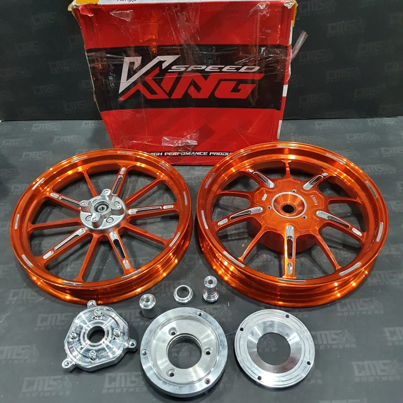 Jual Velg Velek King Speed Aluminium CNC Yamaha Nmax Old Orange ...
