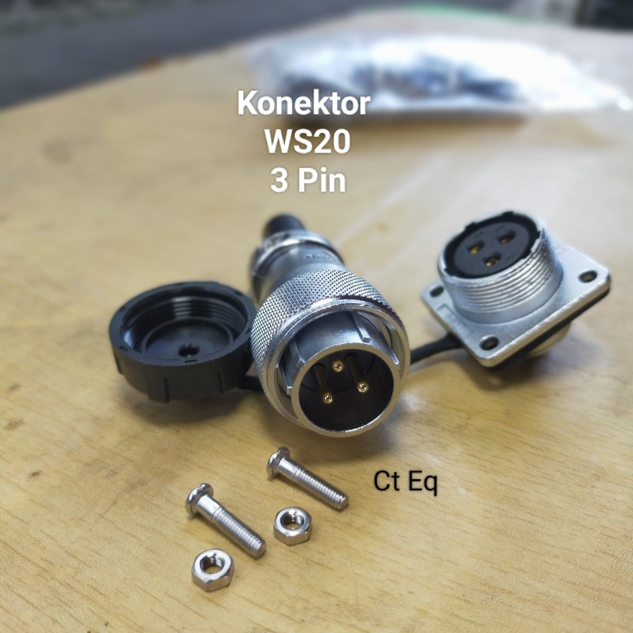 Jual Connector WS20 3 Pin Plug dan Socket Kabel Panel Mount konektor 3 ...