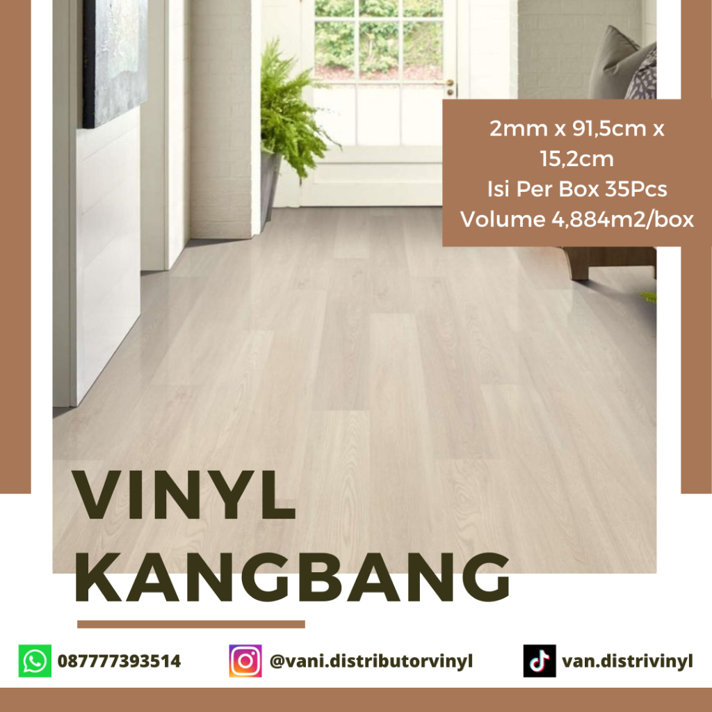 Jual Vinyl Flooring/Lantai Vinyl Kayu Murah KANGBANG Tebal 2mm | Shopee ...