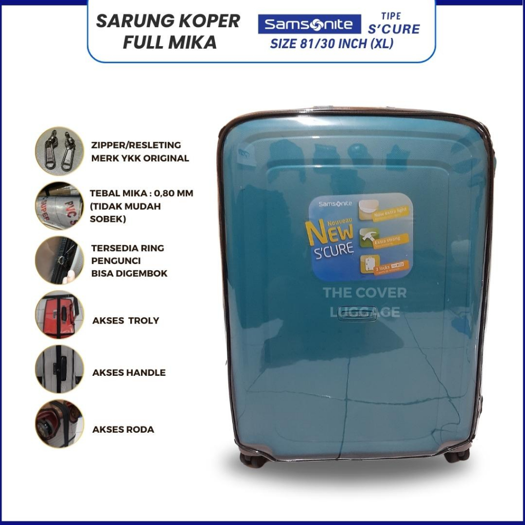 Jual Sarung Koper Fullmika Custom khusus koper Samsonite tipe S'Cure ...