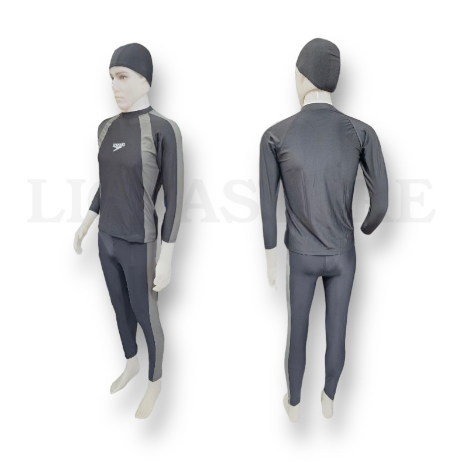 Jual LICRA Baju Renang/Diving Pria Dewasa Setelan Atas Bawah Panjang Anti UV LY001-002 | Shopee ...