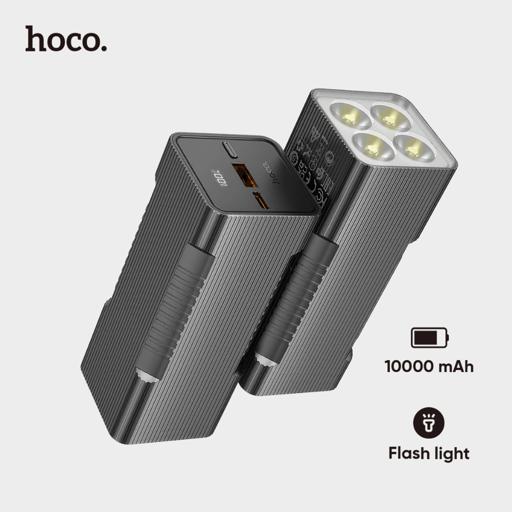 Jual HOCO Powerbank 10000mAh Senter Flashlight LED Digital Display Fast ...