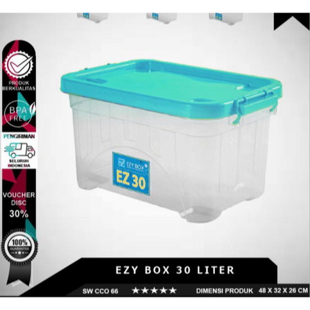 Jual EZY CONTAINER BOX CB 30 LITER KOTAK PENYIMPANAN WADAH PLASTIK KUAT KOKOH TAKASIMURA STORE ...