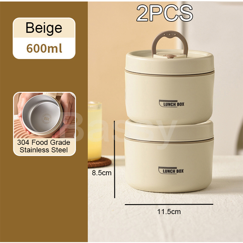 Jual BASSY Kotak Bekal Makan Tahan Panas Tempat Bekal Sup Termos Mini Thermal Lunchbox Stainless ...