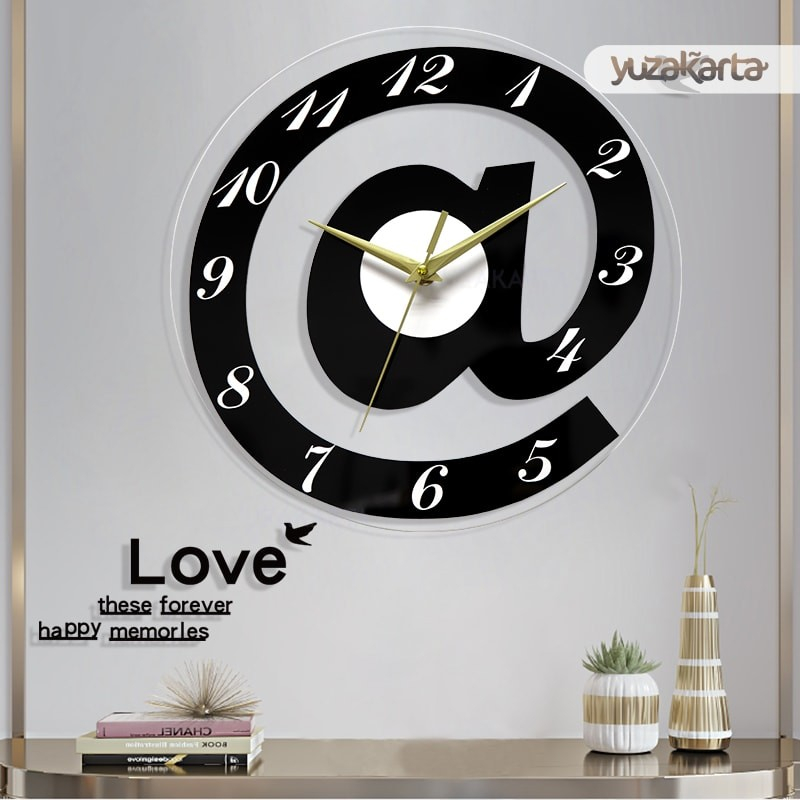 Jual Jam Dinding Bundar Bulat Unik Dekorasi Ruang Rumah Kamar Minimalis ...