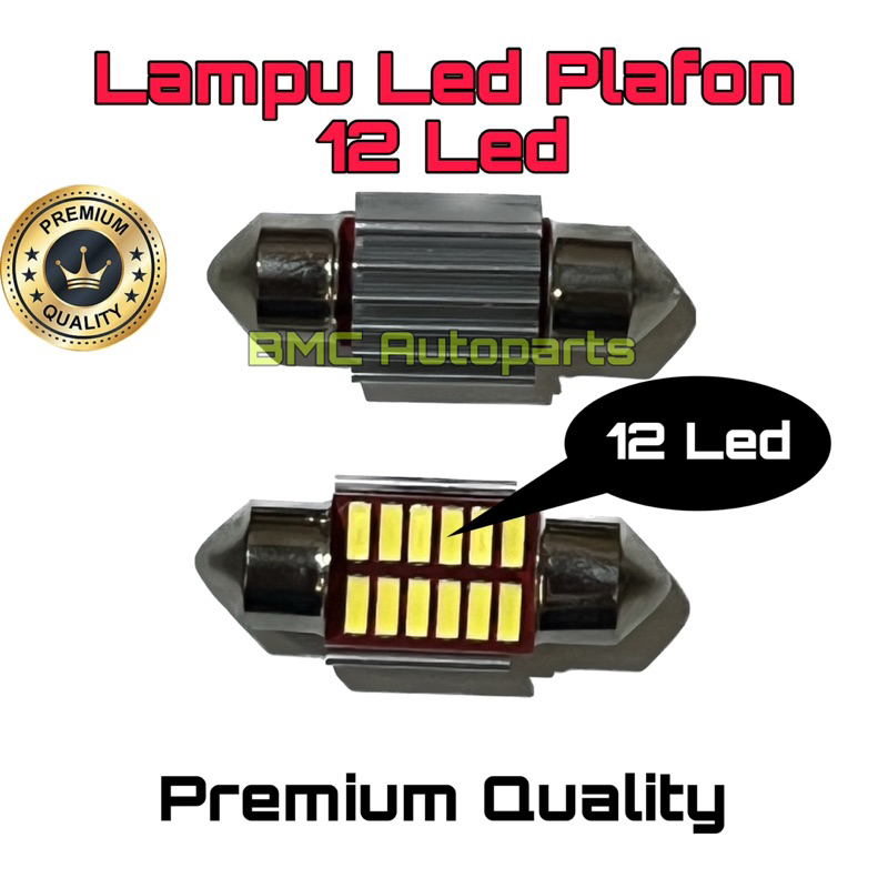 Jual Lampu / Bohlam Led Plafon Interior Kabin Mobil 31 mm 12V 12 Led ...