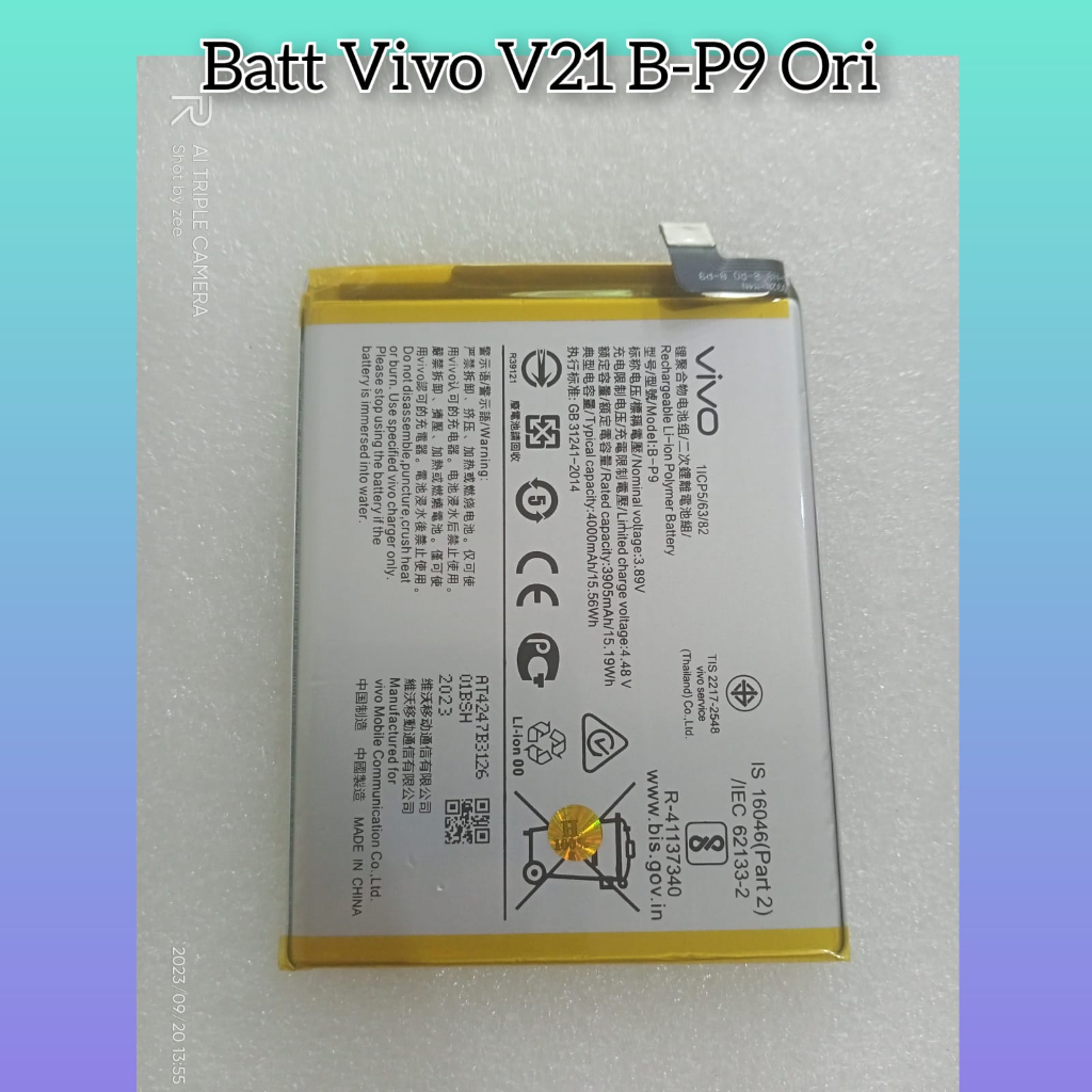 Jual Battery Baterai Batt Vivo V21 B-P9 Ori Batre BP9 Original | Shopee ...