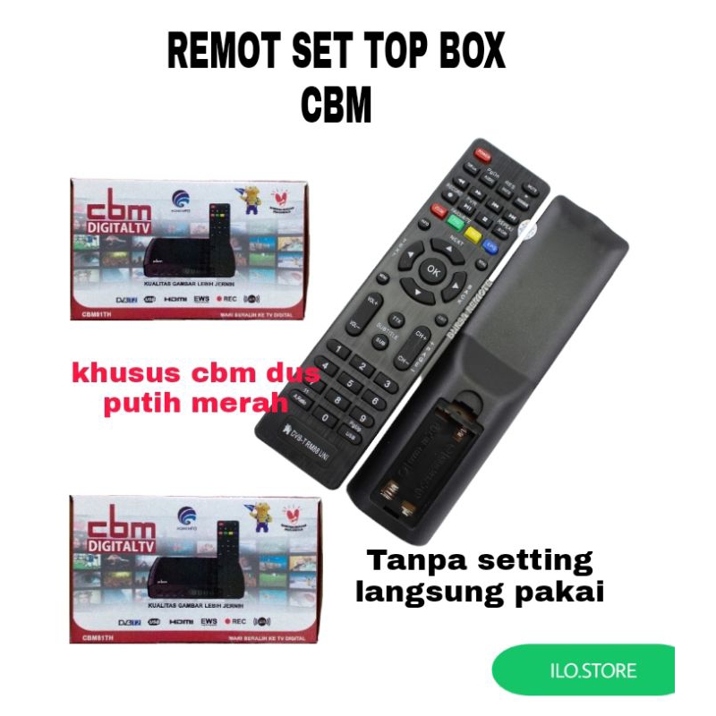 Jual REMOT CBM SET TOP BOX CBM REMOTE STB CBM DUS PUTIH MERAH LANGSUNG ...