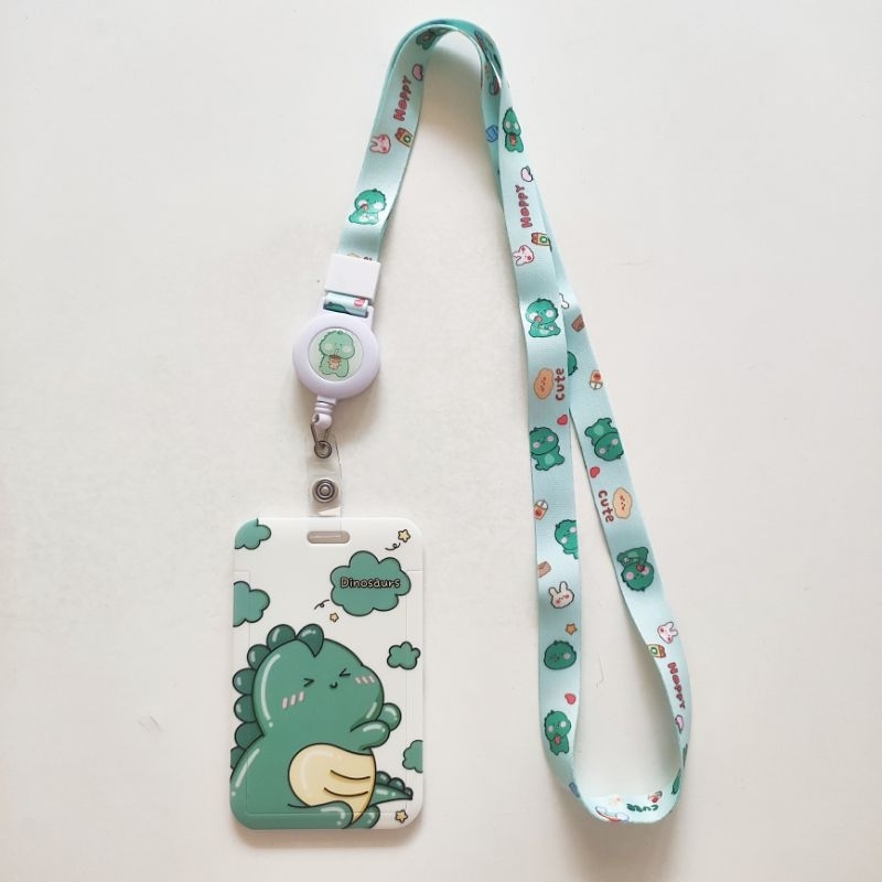 Jual ID Card Holder Name Tag Lanyard Badge Reel / Kalung Wadah Kartu ...