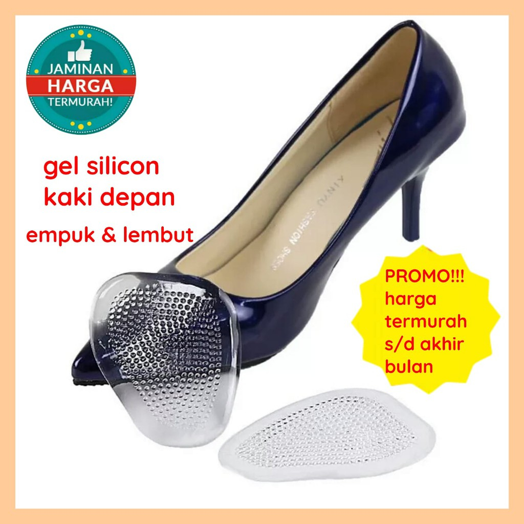 Jual MDGalery - Insole Sepatu Gel Silicone Wanita Kaki Depan Bantalan ...