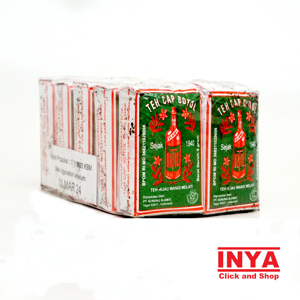 Jual Teh Cap Botol Teh Hijau Wangi Melati 10x8gr - Daun Teh Hijau - Tea ...