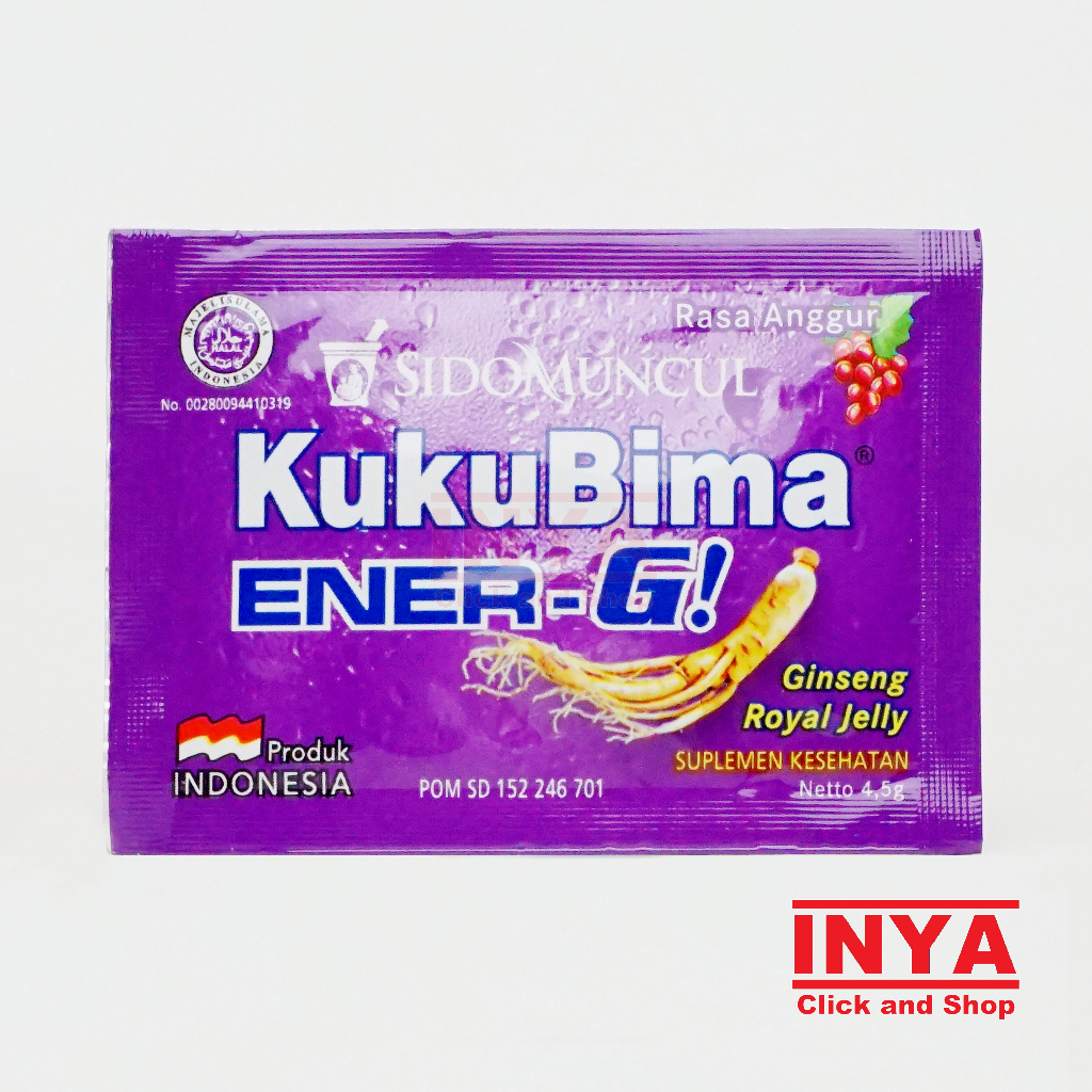 Jual Kuku Bima Ener-G Gingseng Royal Jelly Rasa Anggur 4.5gr Sachet ...