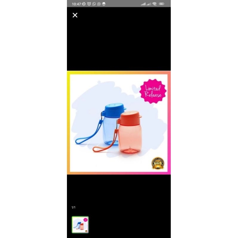 Jual CUTE2GO BOTTLE TUPPERWARE 350ML-CUTE2GO BOTOL MINUM TUPPERWARE 350ML | Shopee Indonesia