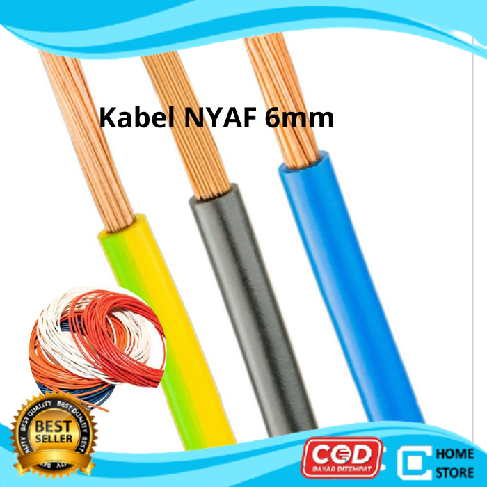 Jual Kabel Serabut NYAF 6mm Kabel NYAF 6mm Kabel Grounding Per Meter | Shopee Indonesia