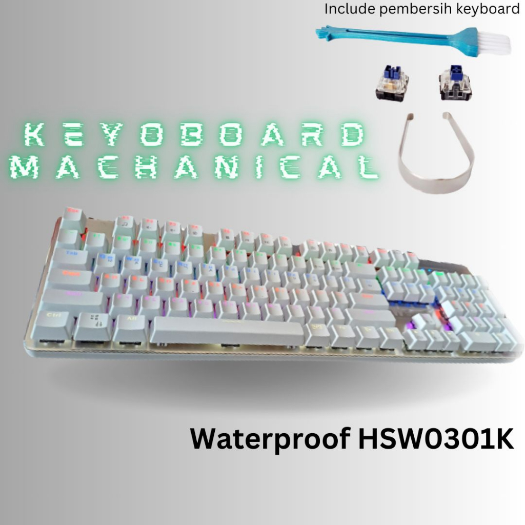 Jual KEYBOARD MECHANICAL GAMING WATERPROOF HSW0301K | Shopee Indonesia