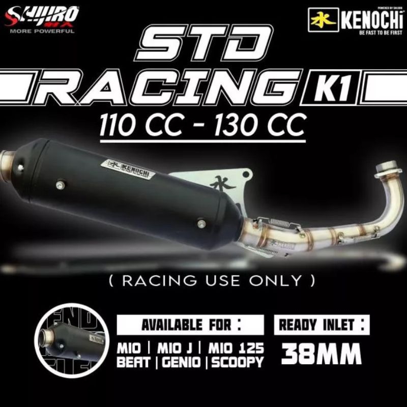 Jual KNALPOT STANDAR RACING KENOCHI TYPE K..MIO SPORTY/SMYLE/SKYDRIVE ...
