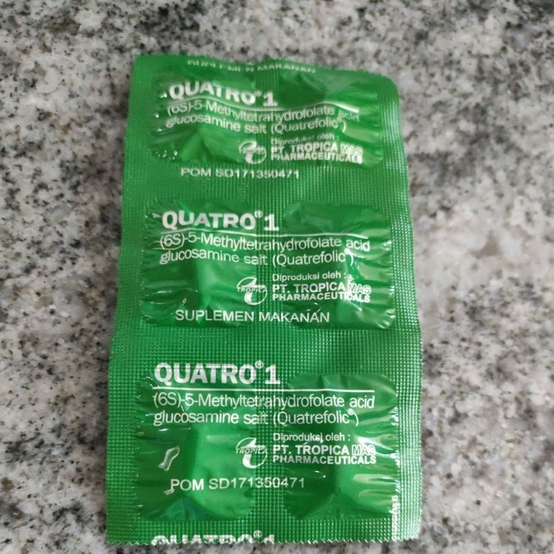 Jual QUATRO 1 mg Asam Folat Strip 6 Kaplet | Shopee Indonesia