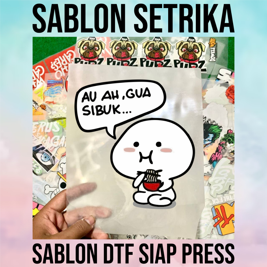 Jual STIKER DTF SABLON SETRIKA TEMA STIKER LINE LUCU KEREN NYINDIR ...