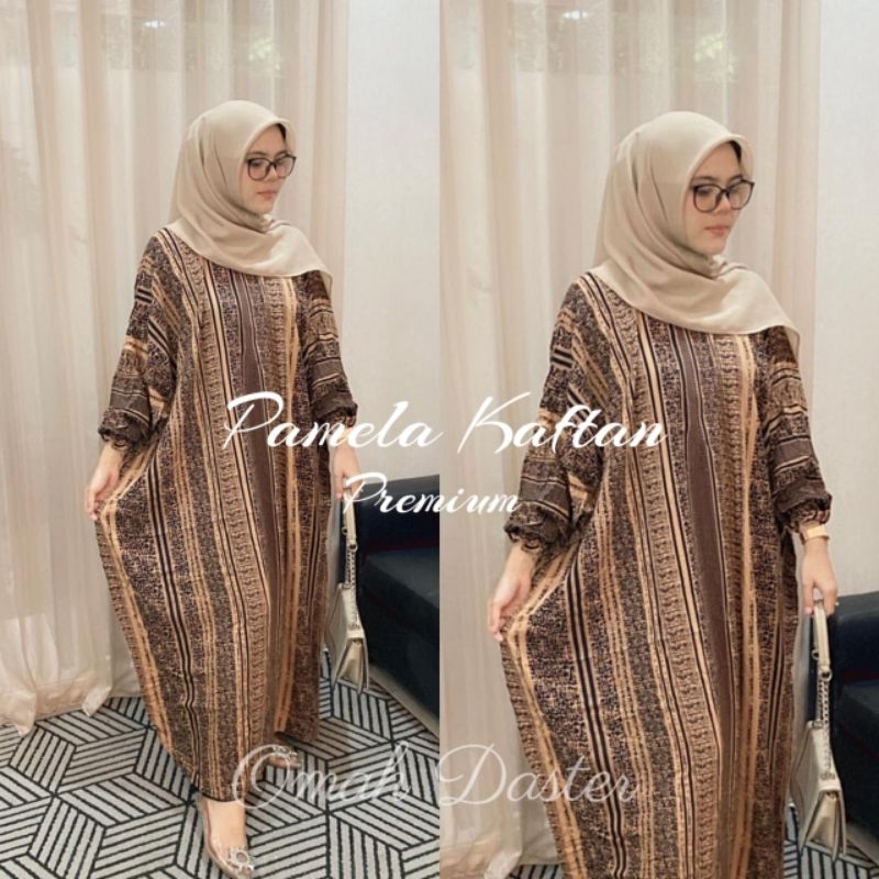 Jual DASTER KAFTAN PAMELA PAKAIAN MUSLIM KEKINIAN | Shopee Indonesia
