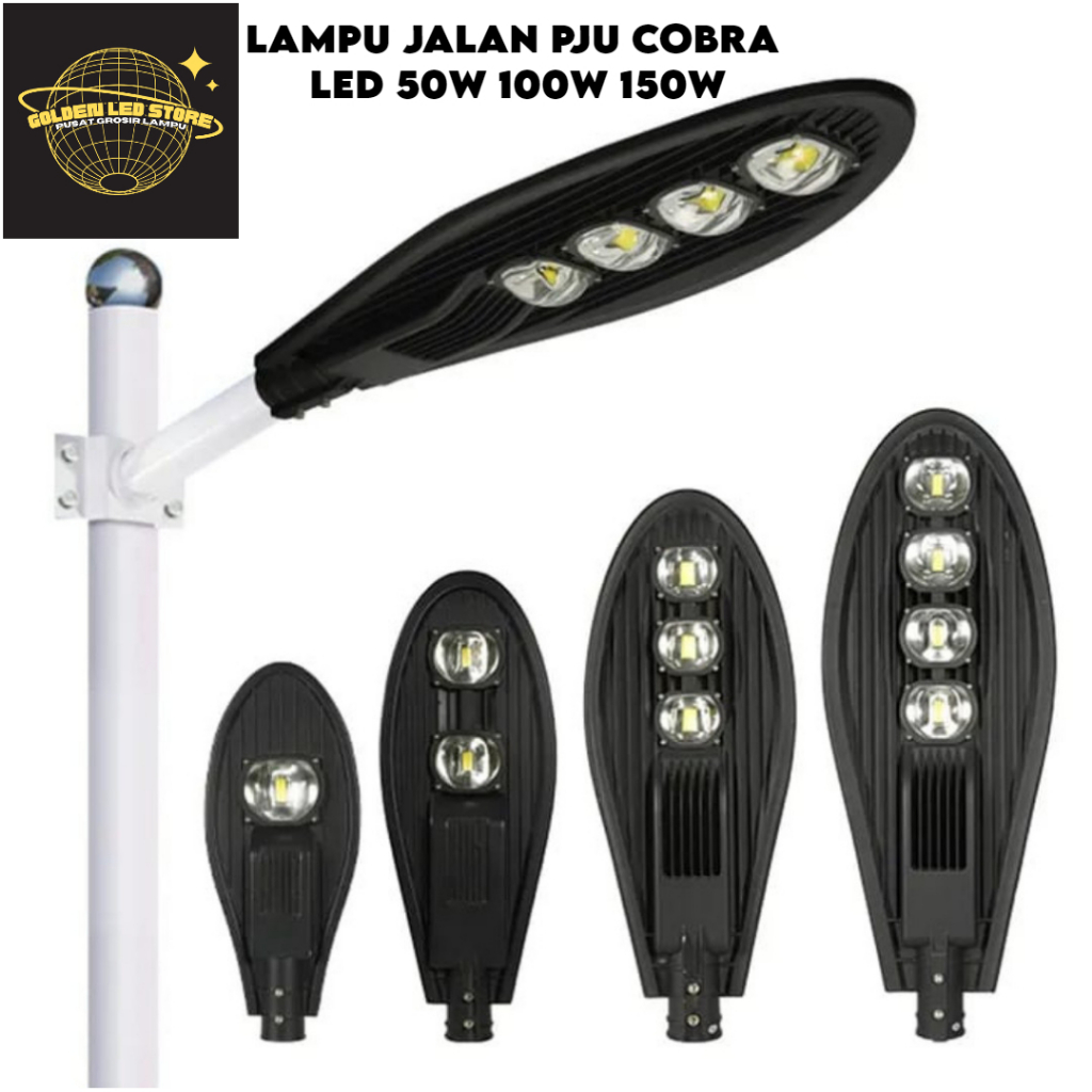 Jual Lampu Jalan Pju Cobra Led 50w 100w 150w Lampu Outdoor Shopee