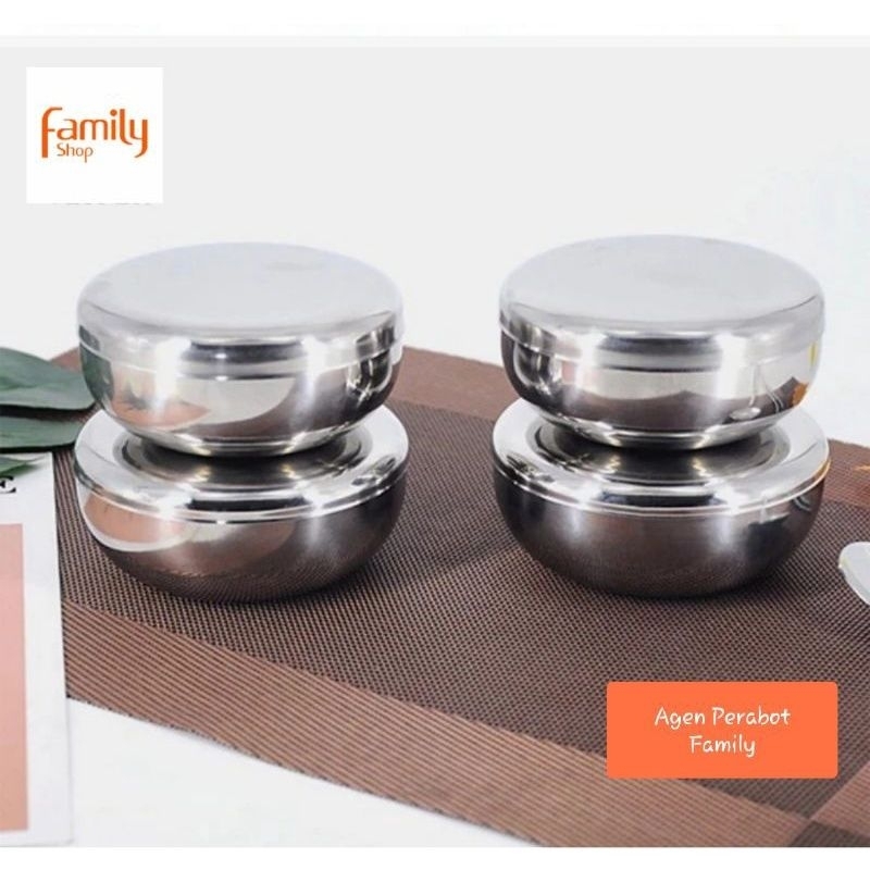Jual Mangkok Stainless steel bulat Korea / Mangkok nasi sop khas korea ...