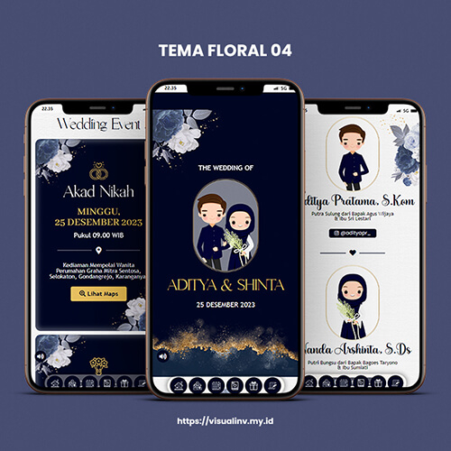 Jual Undangan website tema bunga/floral | Undangan Digital | Shopee ...