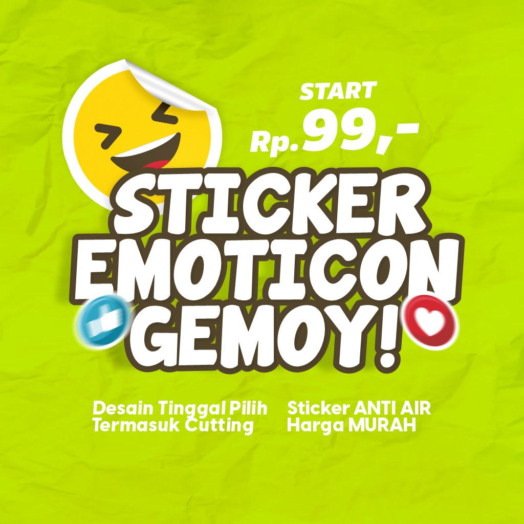 Jual Sticker Emoticon Gemoy Bahan VYNIL Dengan 100+ Pilihan Desain & Termasuk CUTTING | Shopee ...