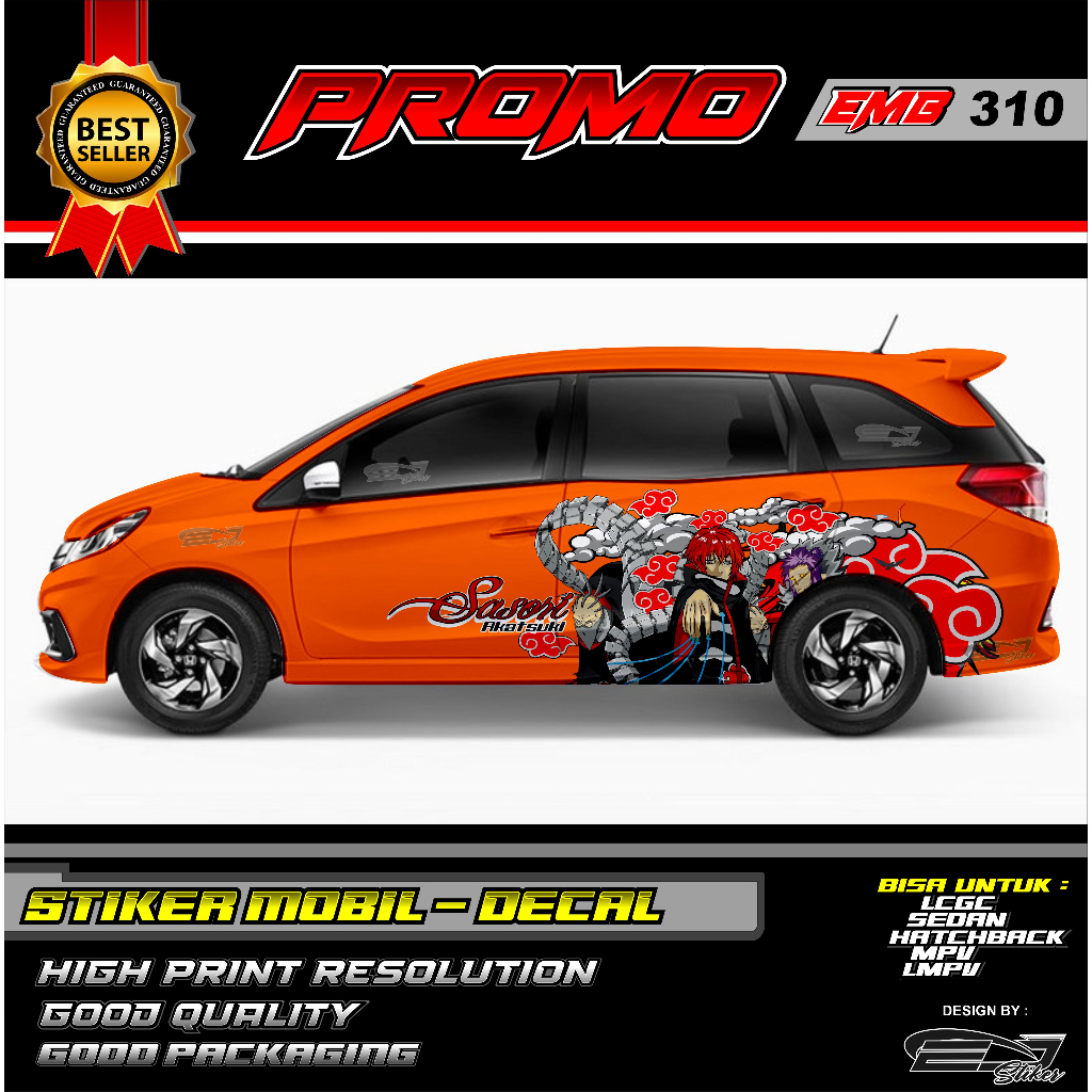 Jual STIKER VARIASI MOBIL JAZZ, BRIO, SIGRA, YARIS, SWIFT-STIKER DECAL ...