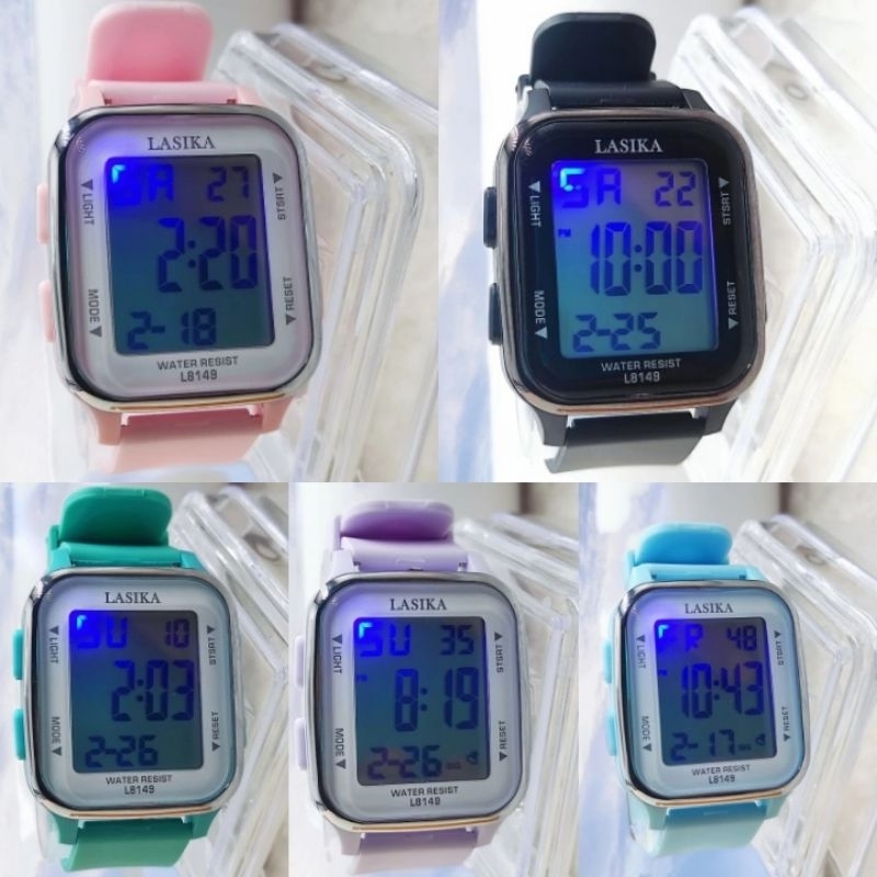 Jual [WARNA] JAM TANGAN LASIKA PERSEGI MODEL TERBARU | Shopee Indonesia