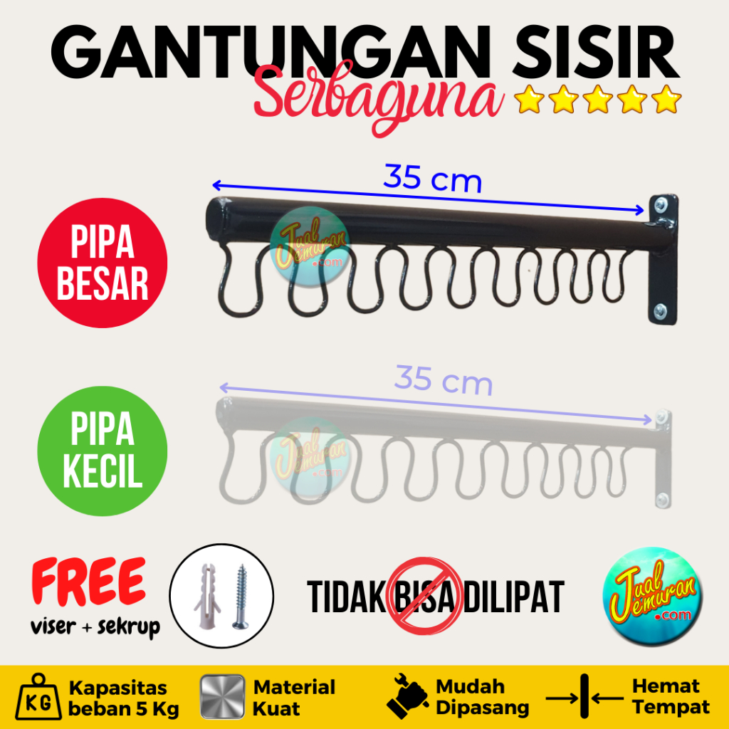 Jual Hanger Suling Tembok 6 Titik 9 Titik 12 Titik Tekuk Gantungan Baju ... Jual Hanger Suling Tembok 6 Titik 9 Titik 12 Titik Tekuk Gantungan Baju ...