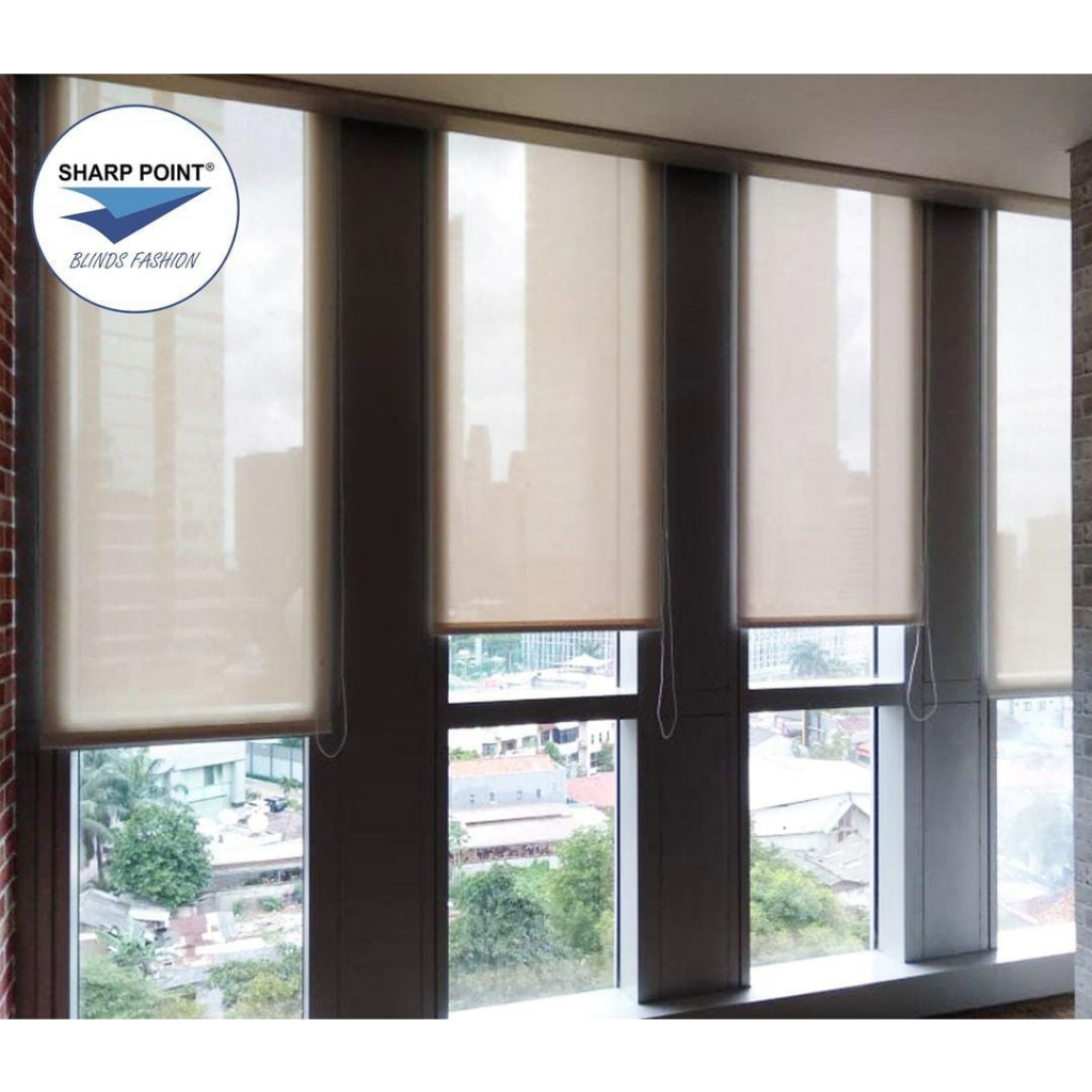 Jual Roller Blind Solar Screen Sharp Point Gorden Jendela Gulung Tirai ...