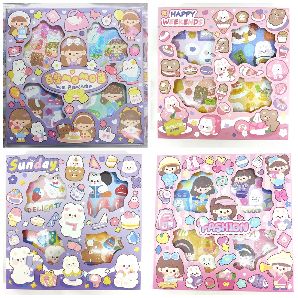 Jual Sticker MINI Hologram Glitter - 100 Lembar With Box - Stiker Anak ...