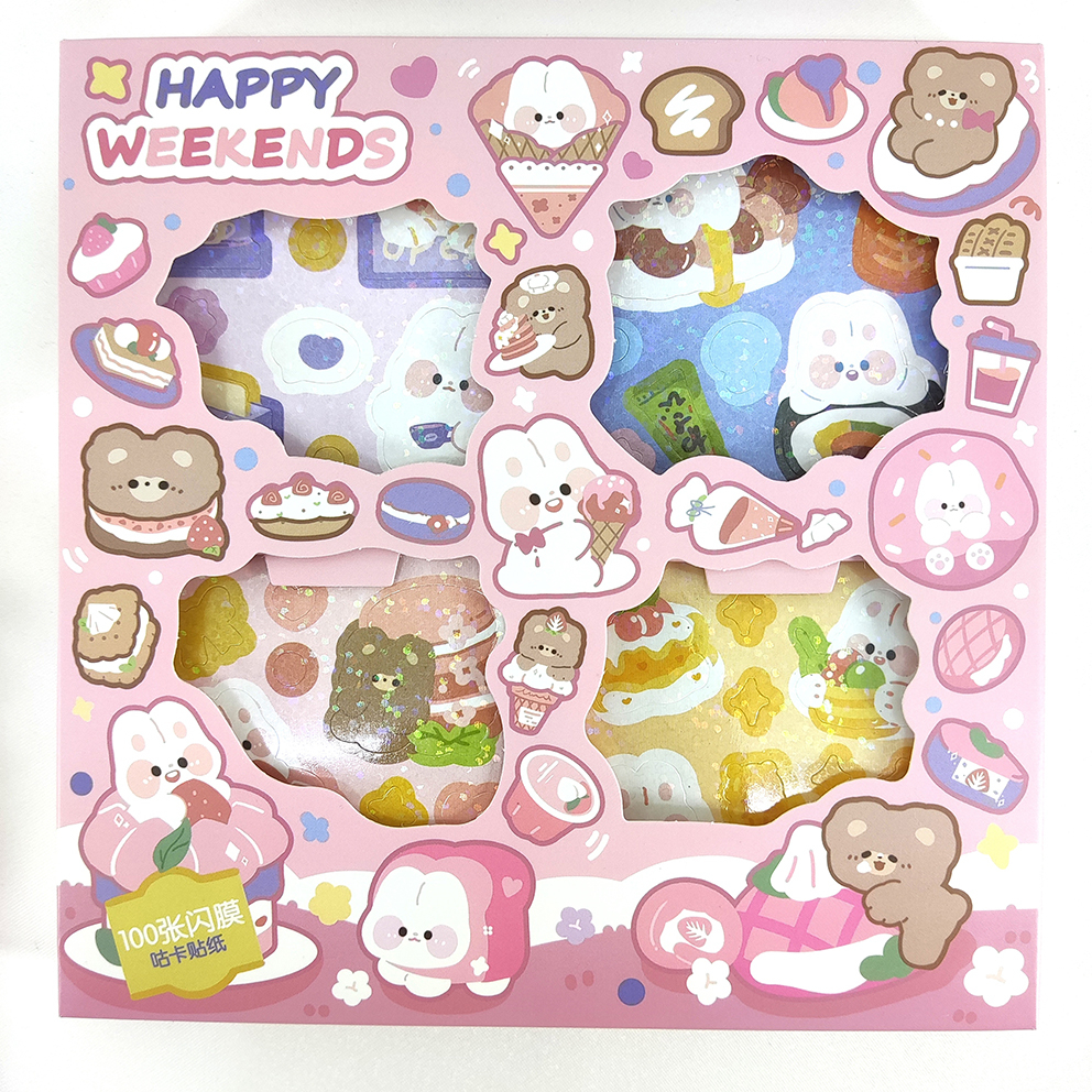 Jual Sticker MINI Hologram Glitter - 100 Lembar With Box - Stiker Anak ...