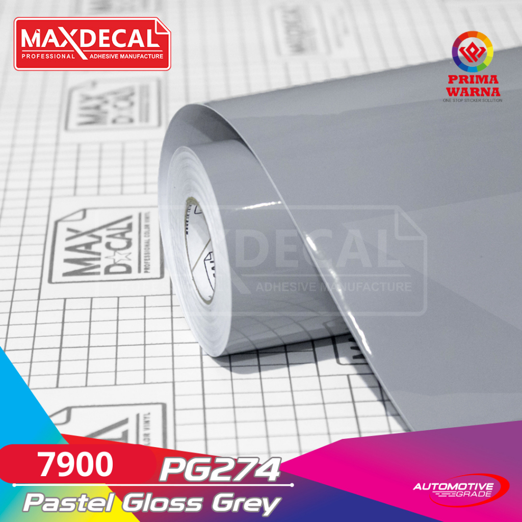 Jual (METERAN) MAXDECAL 7900 274 PASTEL GREY Vinyl Sticker Gloss Matt ...