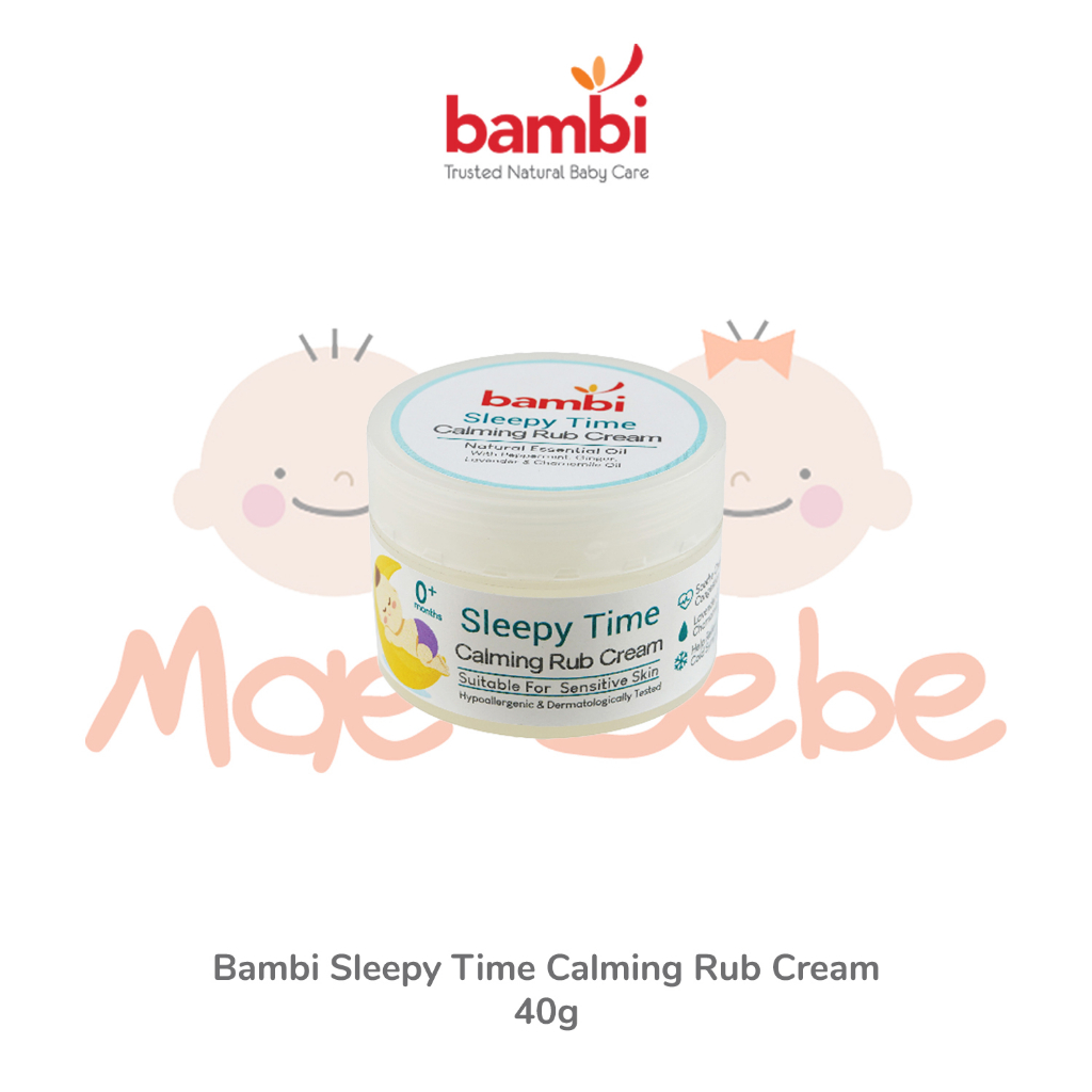 Jual Bambi Sleepy Time Calming Rub Cream Krim Penghangat Tubuh Bayi 40g ...