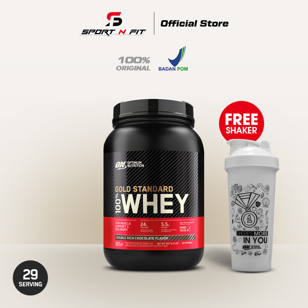 Jual Optimum Nutrition - WHEY GOLD STANDARD 2Lb (907gram) | Shopee ...