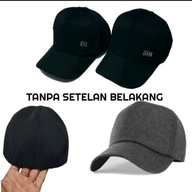 Jual topi polos logo besi tanpa setelan belakang | Shopee Indonesia