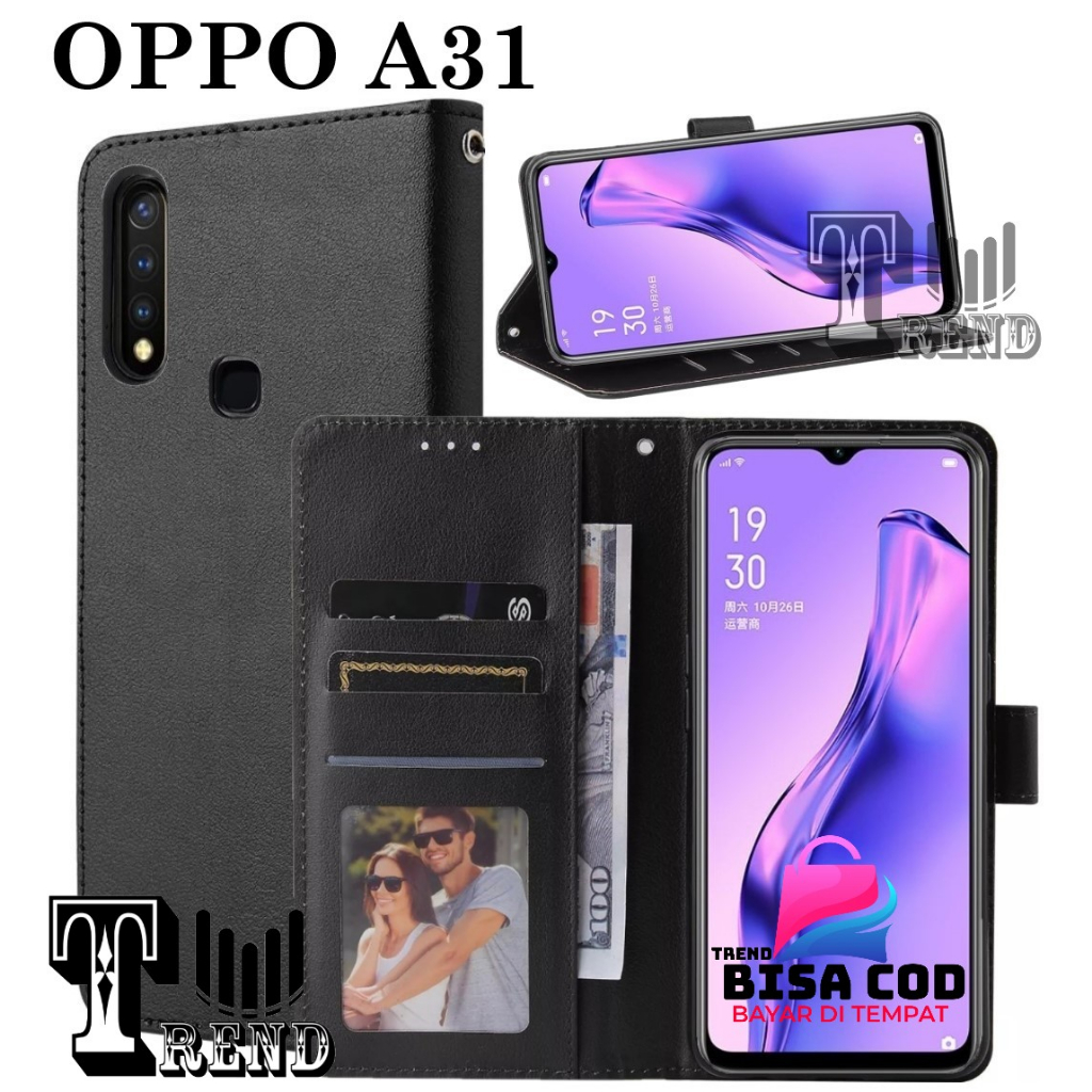 Jual FLIP COVER OPPO A31 LEATHER CASE FLIP OPPO A31 Shopee Indonesia
