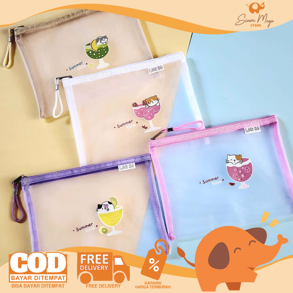 Jual Pocket File A5 LB-1215 / Pocket Jaring Bahan Mesh Dengan Resleting | Shopee Indonesia