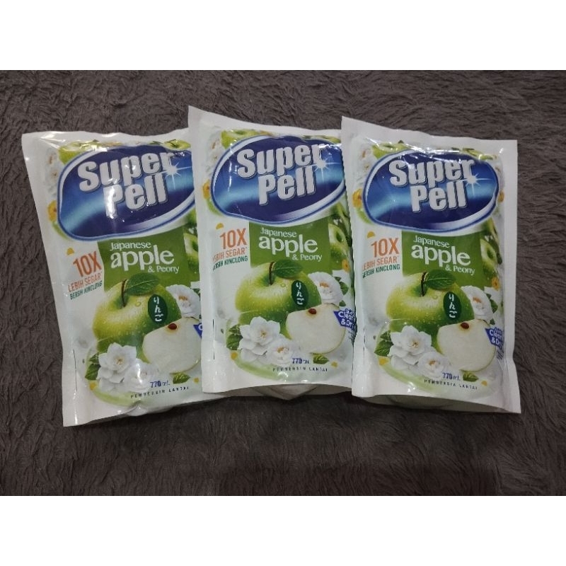 Jual Super Pell Pembersih Lantai Fresh Apple 770 mL | Shopee Indonesia