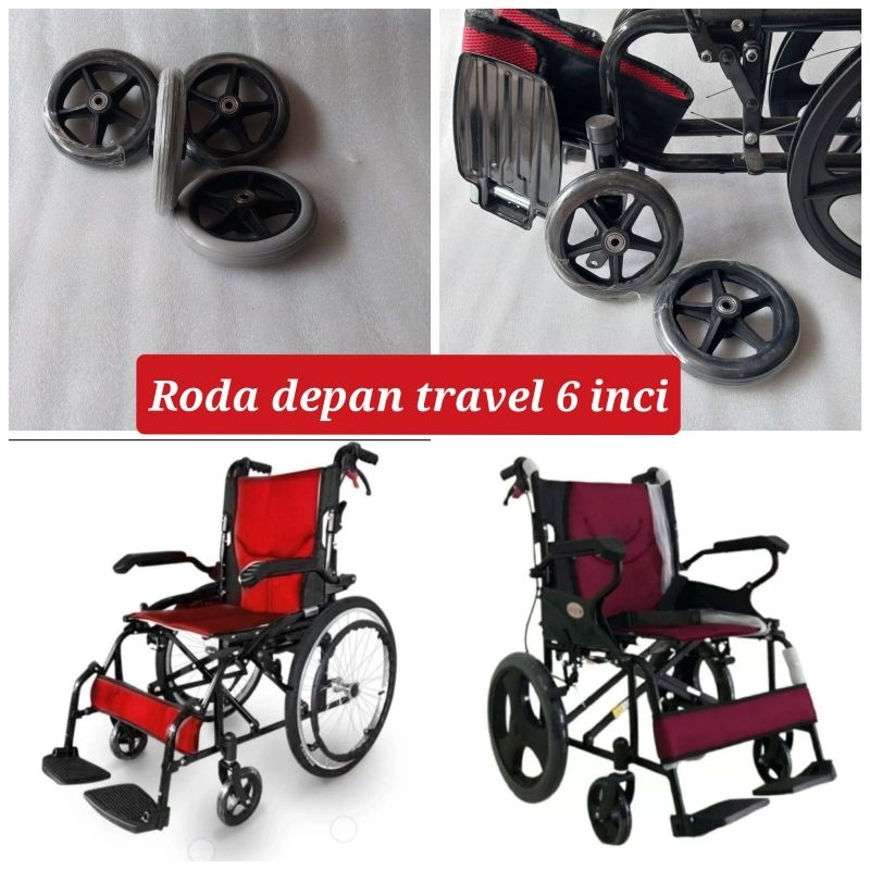 Jual ban depan kursi roda 6 inci original/roda depan kursi roda 6inci ...